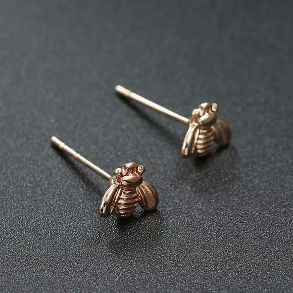 Jewelry | Tiny Gold Bee Stud Earrings Trendy | Poshmark